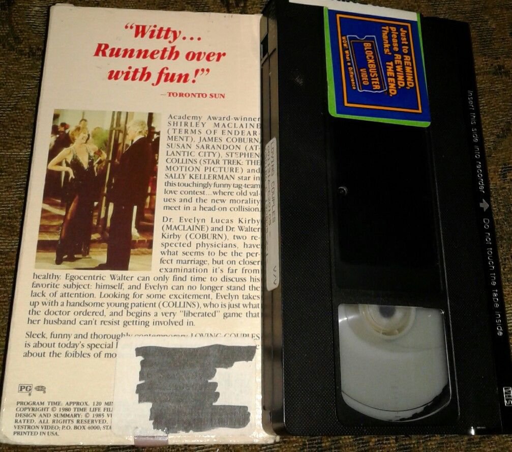 VHS Loving Couples VESTRON Shirley MacLaine James Coburn Sarandon