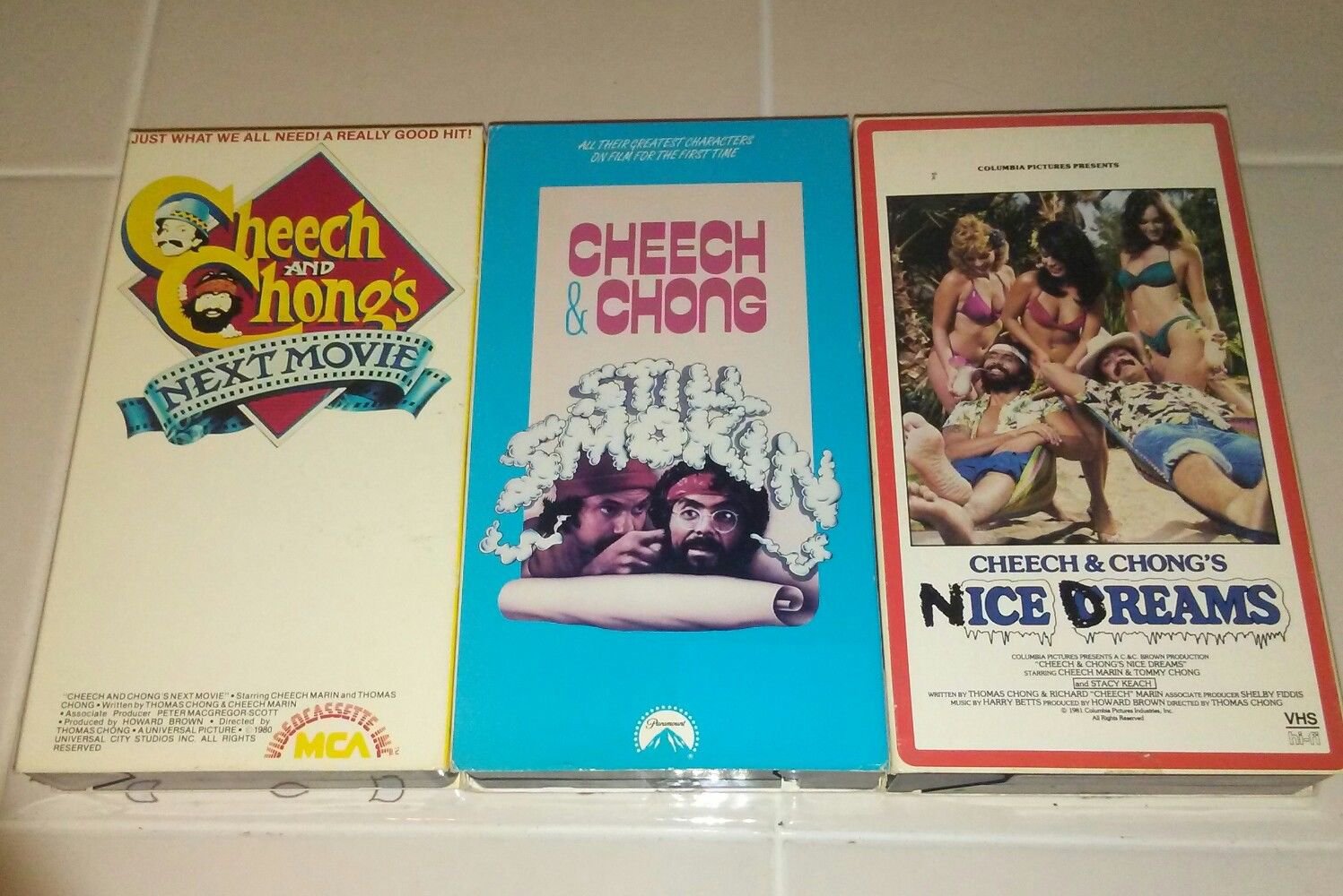 3 CLASSIC CHEECH AND CHONG VHS TAPES IN EXCELLENT CONDITION!