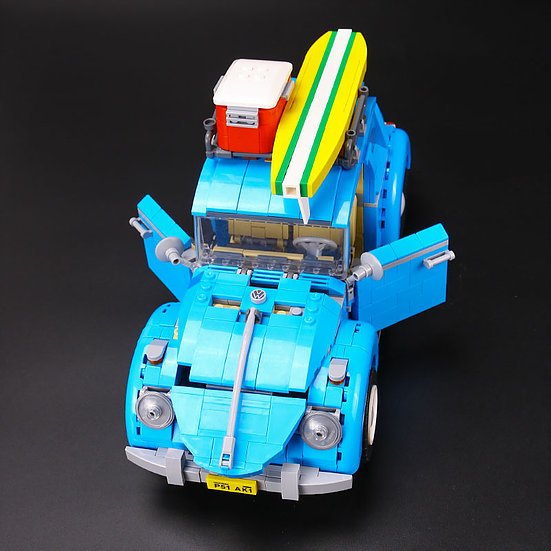 King 21003 60s VW Beetle (10252) 1193 Pcs Technician Building Block Set