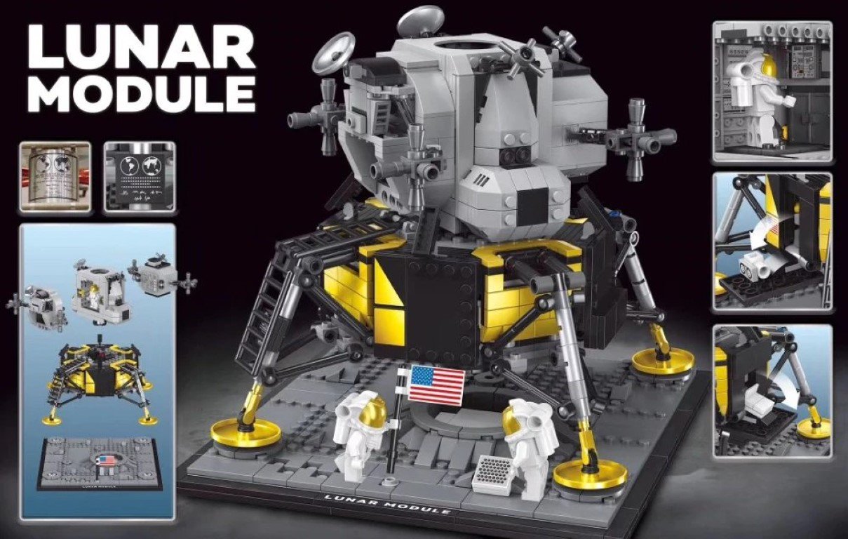 60003 NASA Apollo 11 Lunar Lander (10266) 1112 pcs Zimo Creators ...