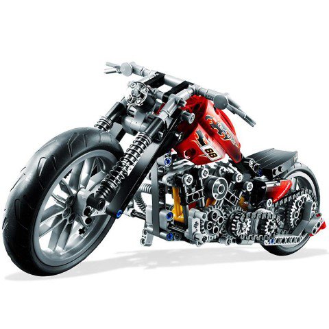 3354 Chopper Motorcycle 378 Pcs Decool Building Block Set
