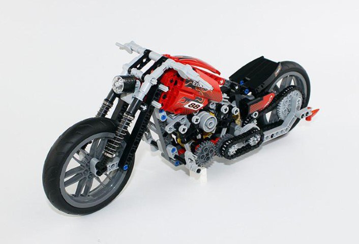 3354 Chopper Motorcycle 378 Pcs Decool Building Block Set