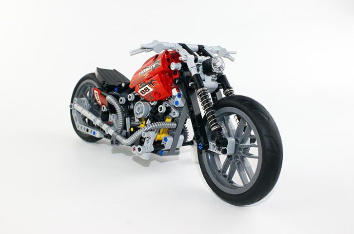 3354 Chopper Motorcycle 378 Pcs Decool Building Block Set