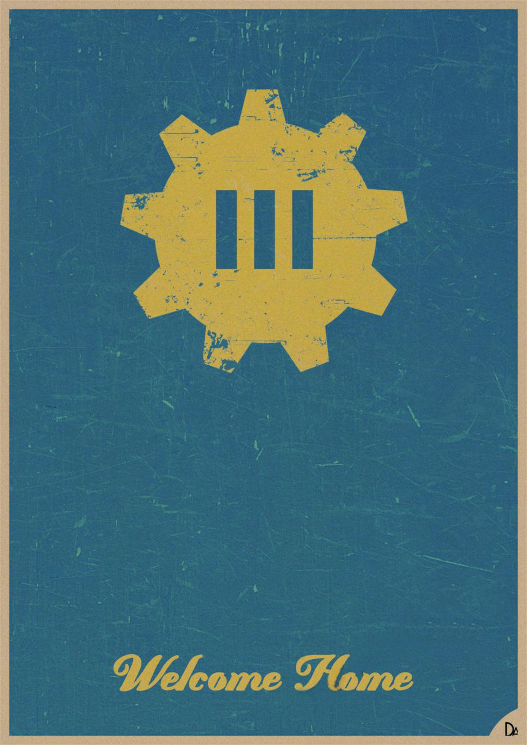 Fallout 4 Game Poster Welcome Home, Home Furnishing Decoration, Kraft ...