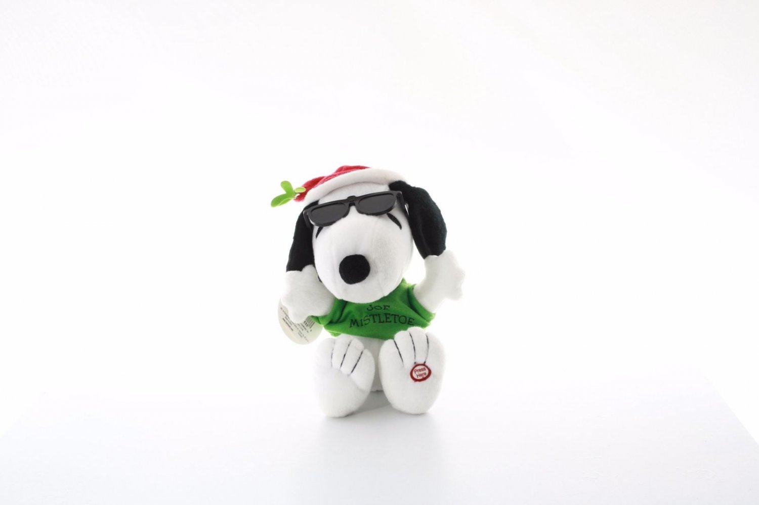 Snoopy charlie brown peanuts plushie stuffed animal Joe Mistletoe dog 9"