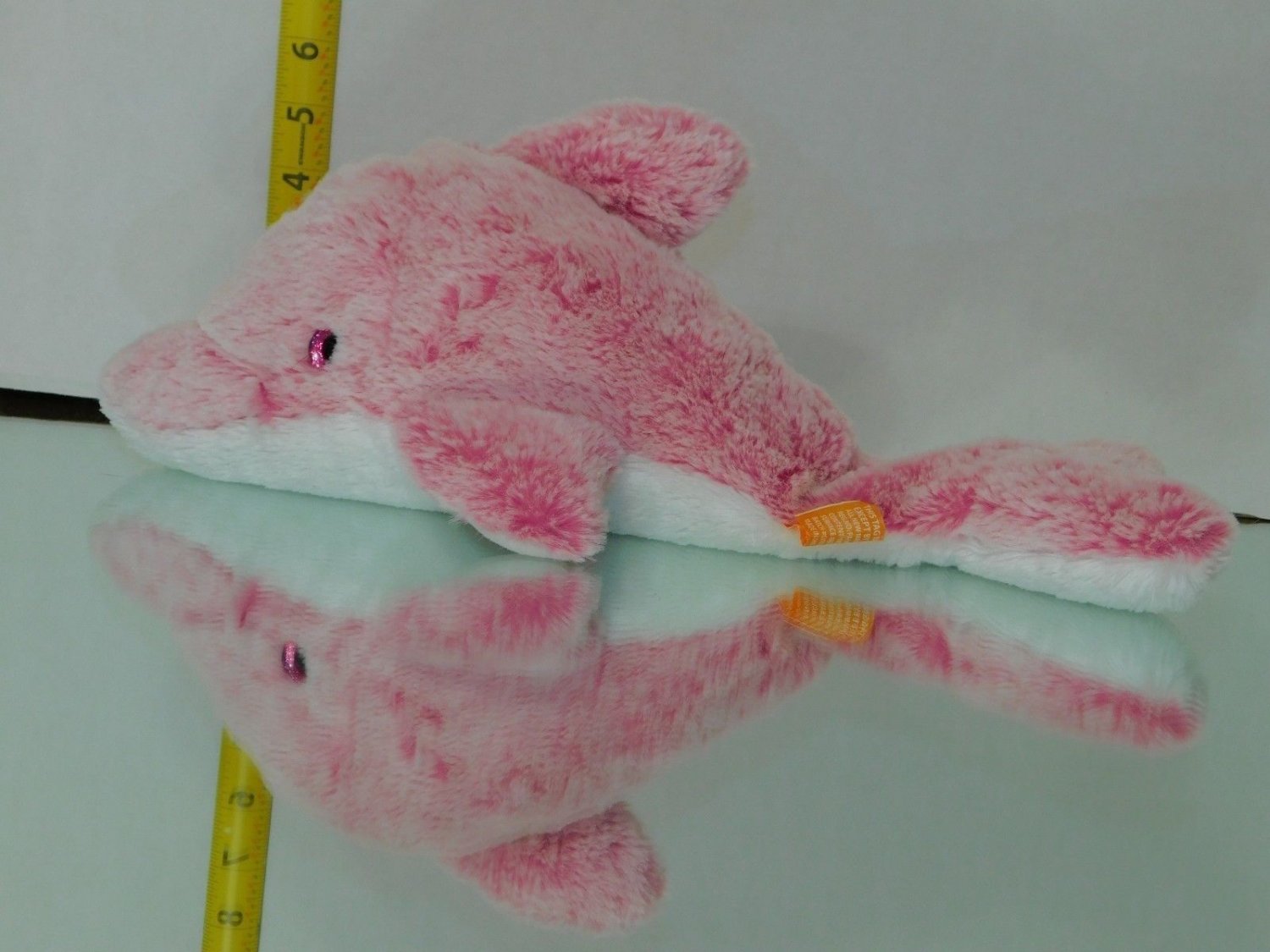 Puzzled Pink Dolphin Stuffed Animal Plush Toy Sea Ocean Tuna Porpoise Doll