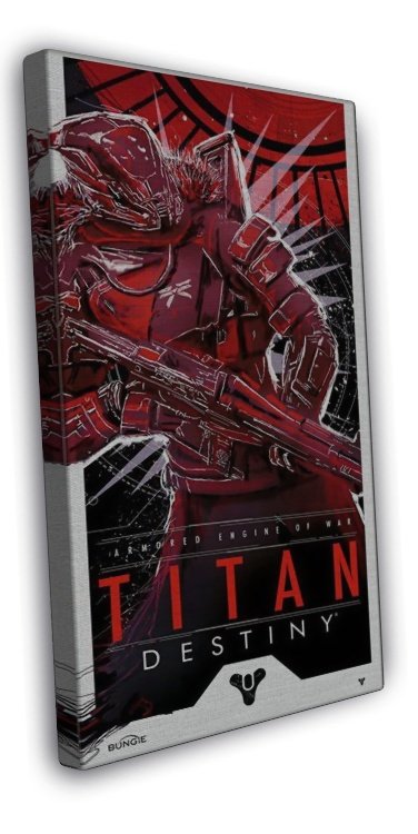 Destiny Video Game Art Titan 16x12 inch Framed Canvas Print