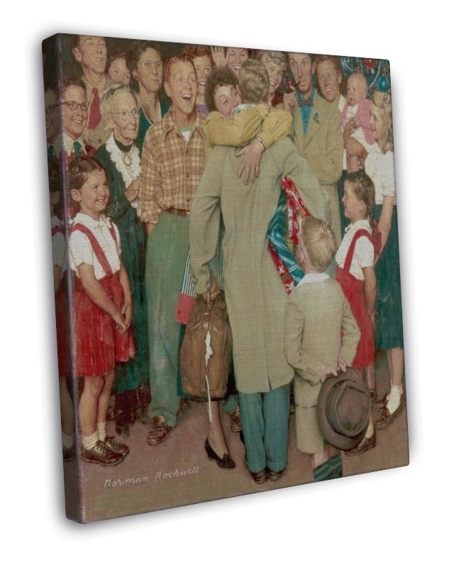 Norman Rockwell A Christmas Homecoming Fine Art 20x16 inch Framed ...
