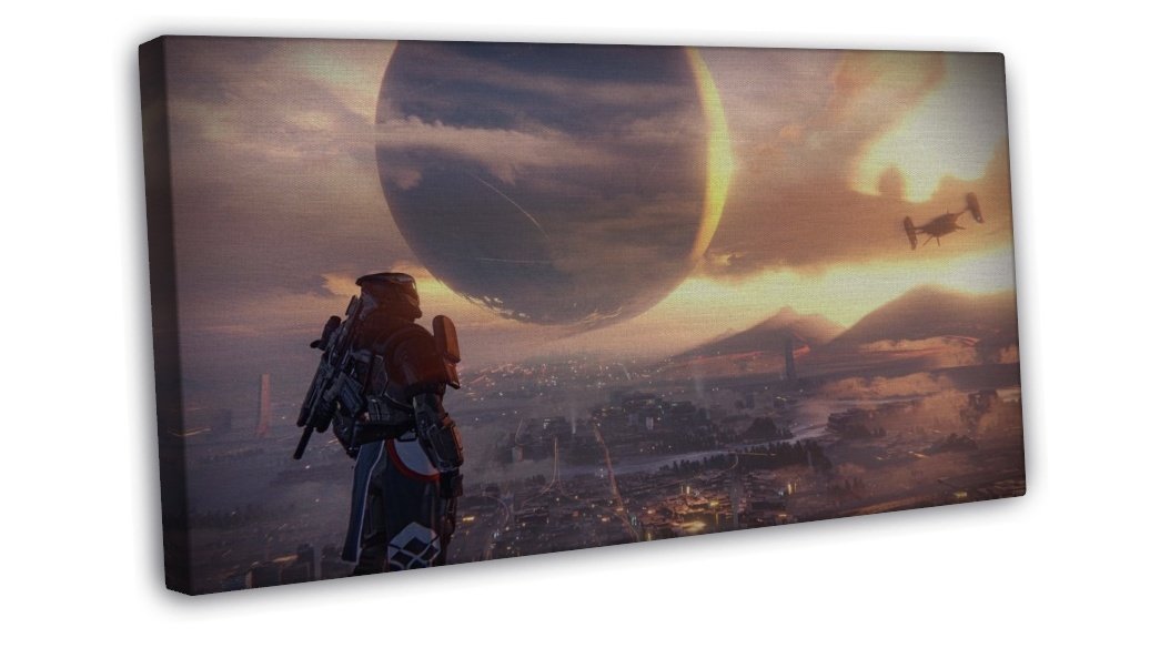 Destiny Game Wall Decor 16x12 inch Framed Canvas Print