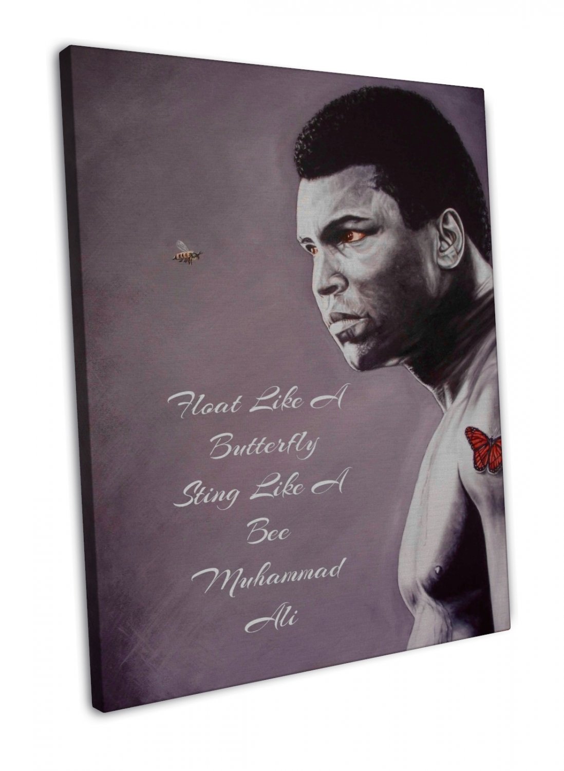 Muhammad Ali Boxing Legend Quote Image 16x12 inch Framed Canvas Print