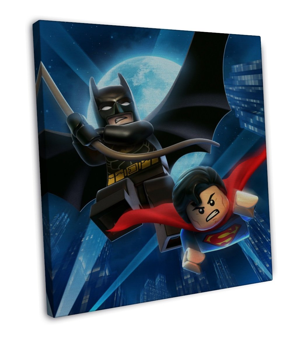 Lego Batman Art 20x16 inch Framed Canvas Print Decor