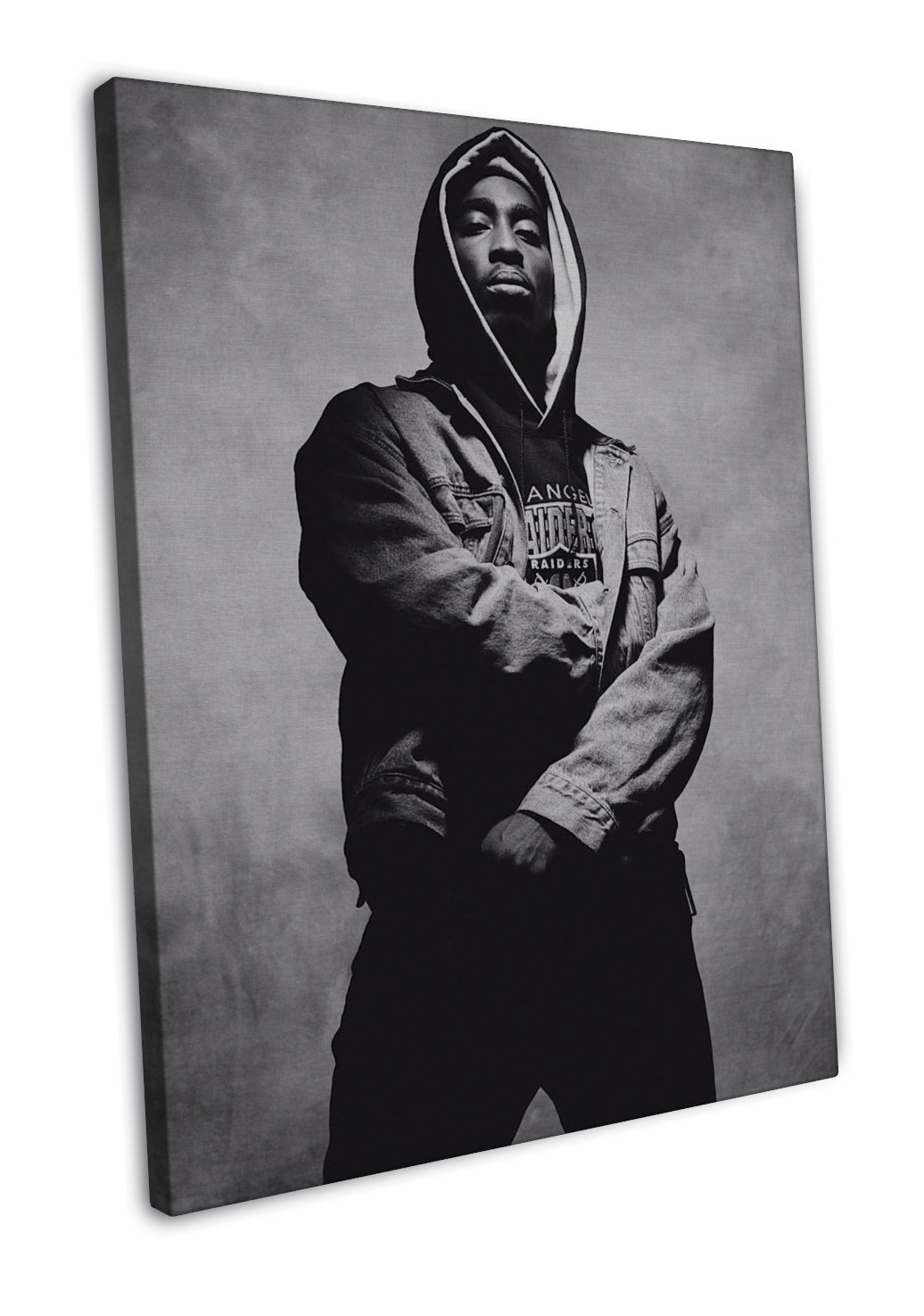 Tupac Shakur 2Pac Hip Hop Star Art 16x12 inch Framed Canvas Print Decor