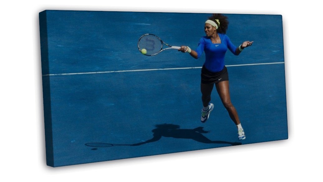 Serena Williams Tennis Player Wall Decor 20x16 inch FRAMED CANVAS Print