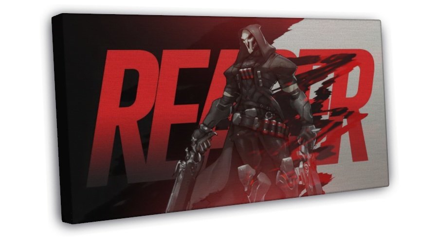 Overwatch Ow New Game Reaper Guns 20x16 inch Framed Canvas Print