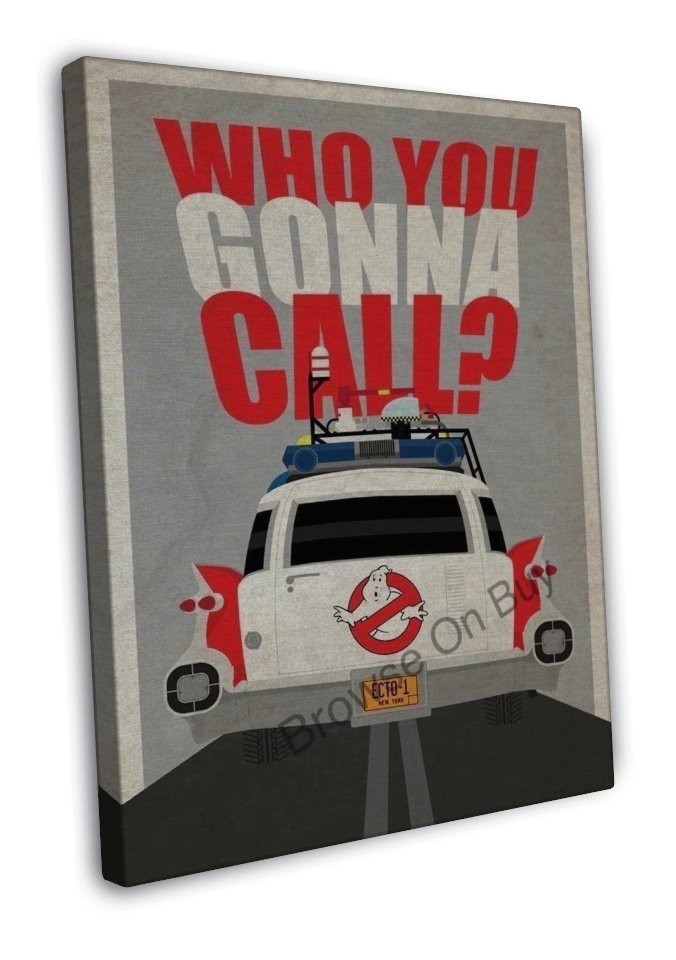 Ghostbusters Movie Quote Art Image 20x16 inch Framed Canvas Print