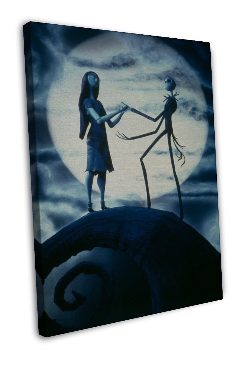 The Nightmare Before Christmas Art 16x12 inch FRAMED CANVAS Print Decor