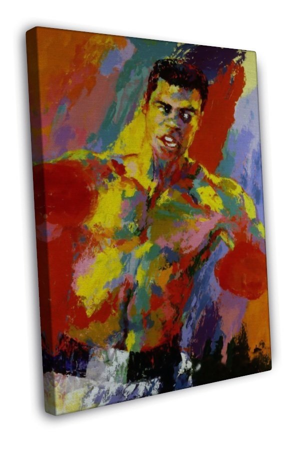 Muhammad Ali Boxer Painting Style 20x16 inch Framed Canvas Print