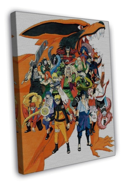 Naruto Shippuden Anime Game Fabric Wall Decor 16x12 inch FRAMED CANVAS ...