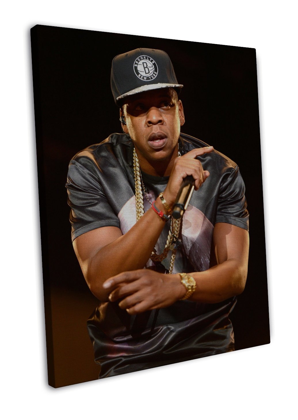 Jay Z Hip Hop Singers Art 20x16 inch Framed Canvas Print Decor