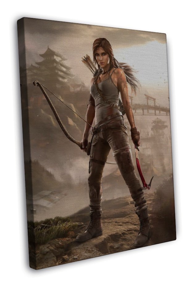 Tomb Raider Lara Croft Game Art Tourniquet Render 20x16 inch FRAMED ...