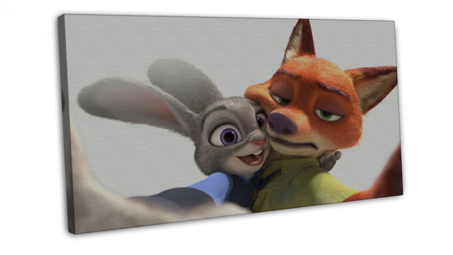 Zootopia Anime Movie Art 20x16 inch Framed Canvas Print Decor