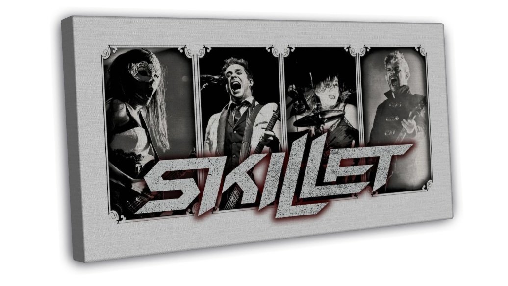 Skillet Christian Rock Band Art 20x16 inch Framed Canvas Print Decor