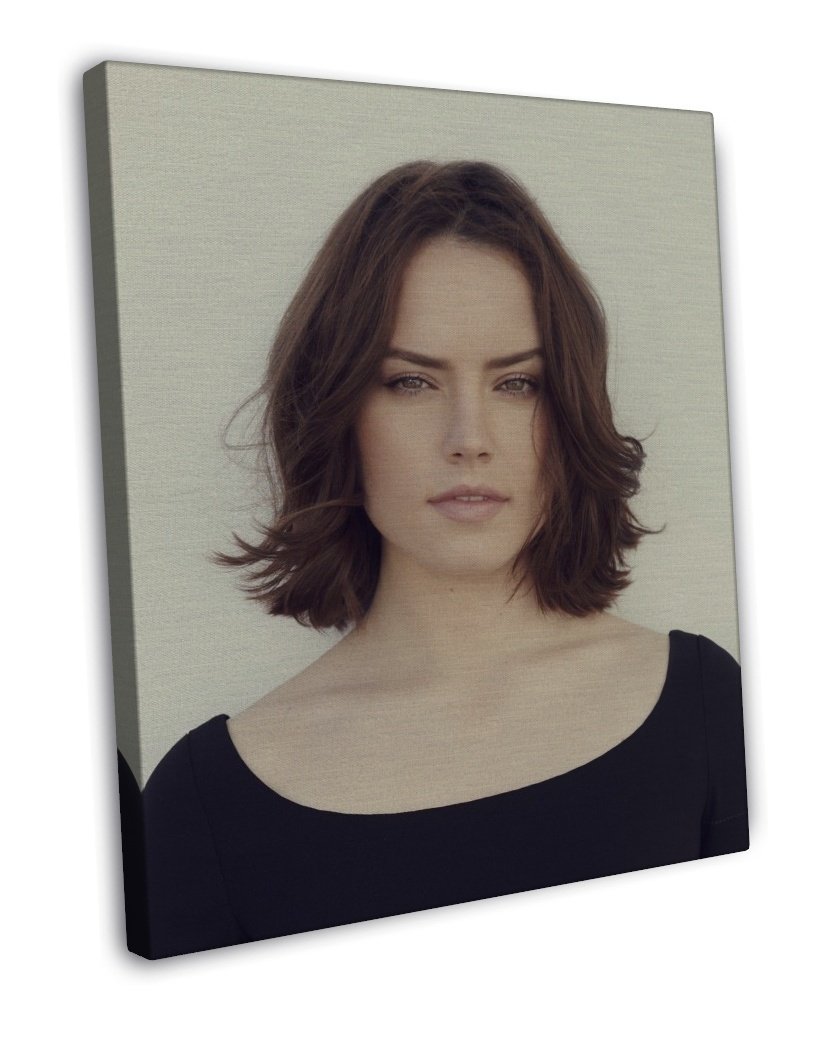 Daisy Ridley Actor Star Art 20x16 inch Framed Canvas Print Decor