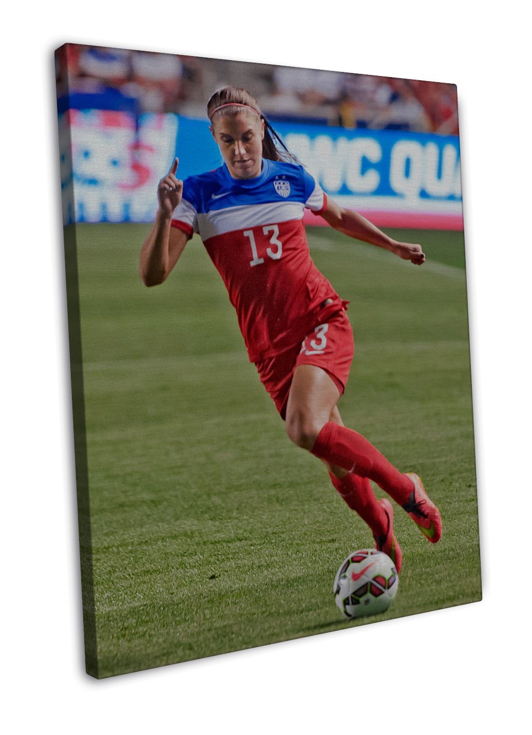Alex Morgan Football Star Art 20x16 inch FRAMED CANVAS Print Decor