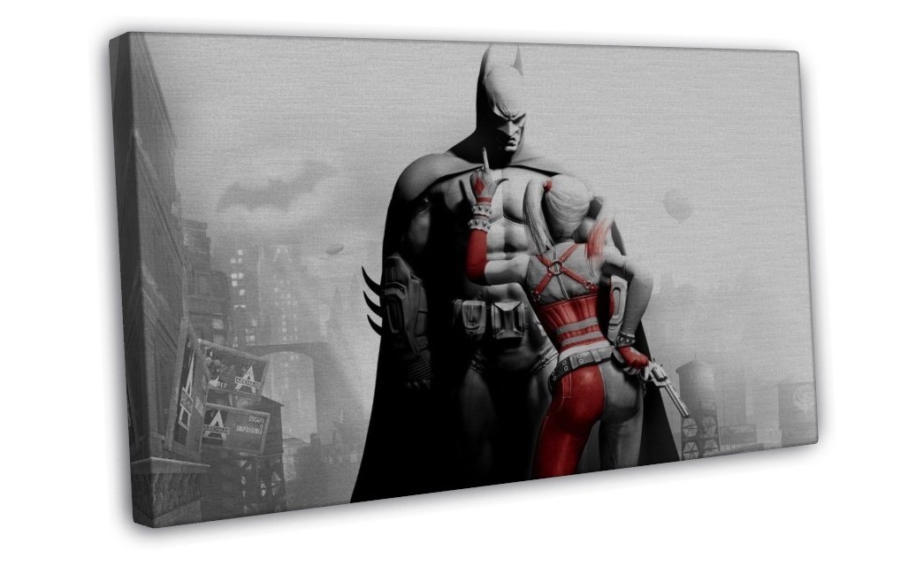 Batman Arkham City Wall Decor 20x16 inch Framed Canvas Print