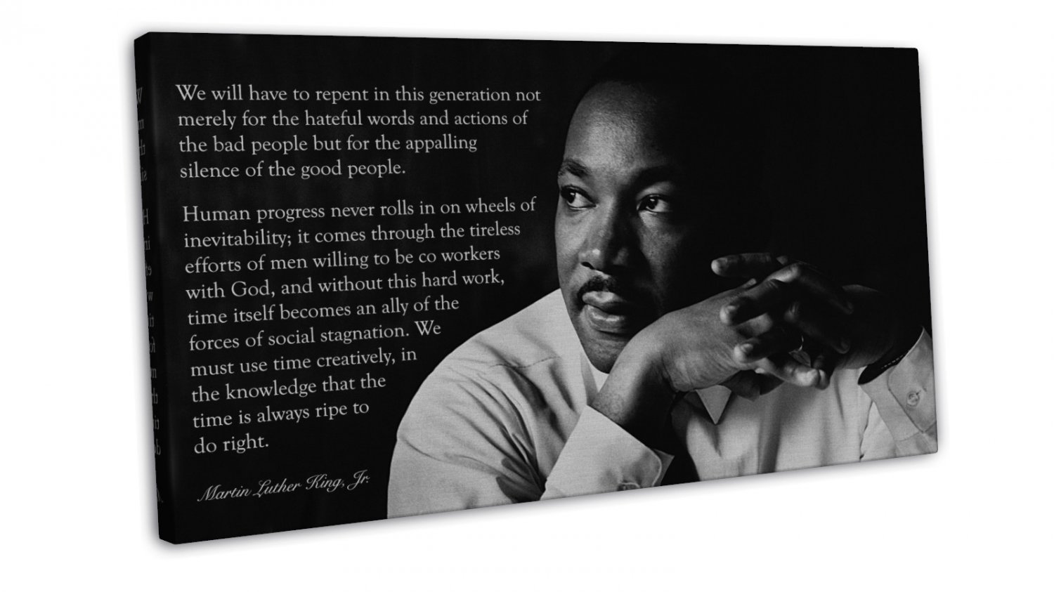 Martin Luther King Jr Wall Decor 20x16 inch Framed Canvas Print