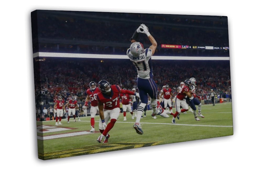 Rob Gronkowski Nfl Football 20x16 inch Framed Canvas Print