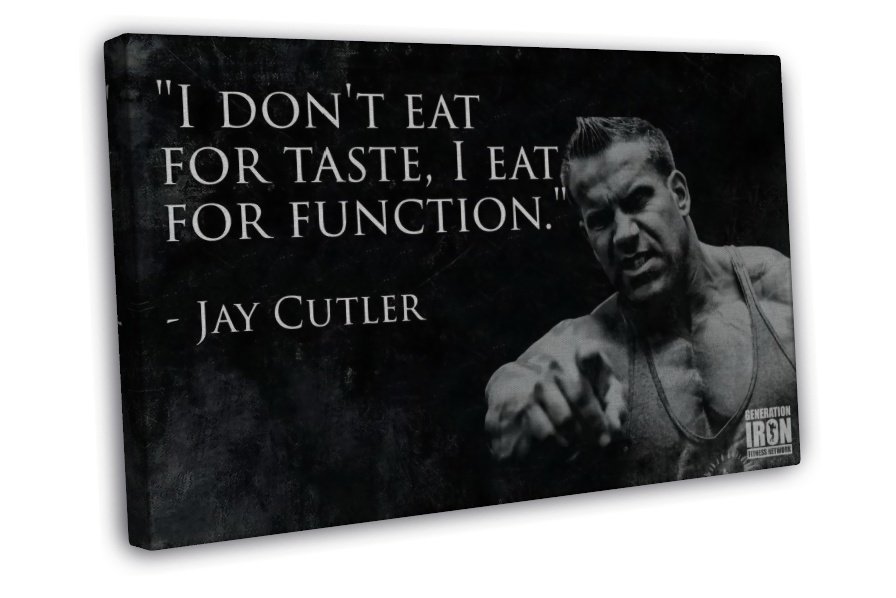 Jay Cutler Quotes Ifbb Bodybuilder Mr Olympia 20x16 inch Framed Canvas ...