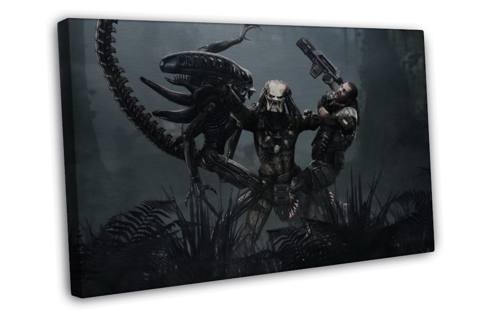 Alien Vs Predator 3 Movie Art Wall Decor 20x16 inch FRAMED CANVAS Print