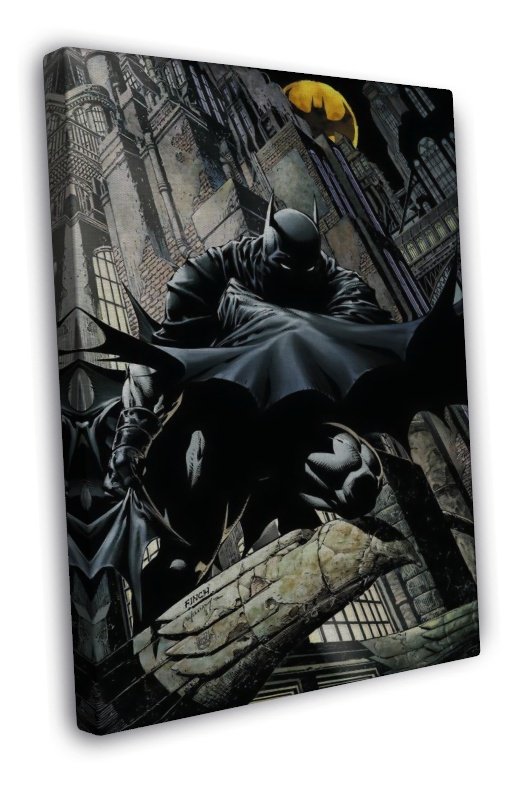 Batman Arkham Knight Game Comic Art 20x16 inch Framed Canvas Print