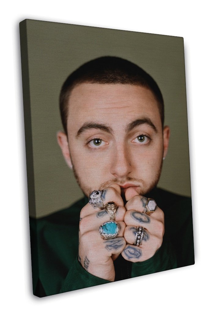 Mac Miller Rap Music Hip Hop 20x16 inch Framed Canvas Print