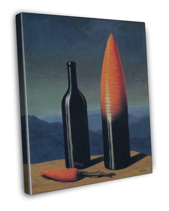 Rene Magritte The Explanation Fine Art 20x16 inch Framed Canvas Print