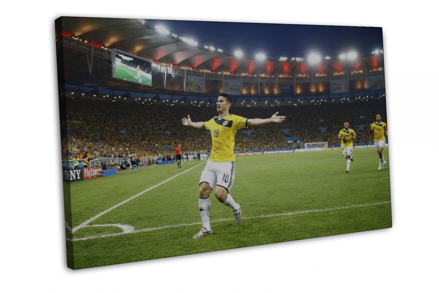 James Rodriguez Football Star Art 16x12 inch FRAMED CANVAS Print Decor