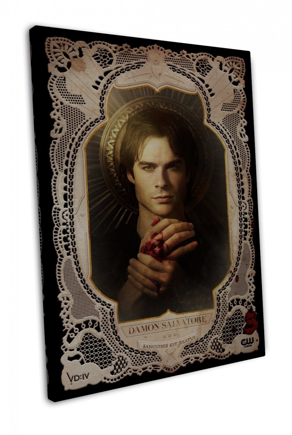 The Vampire Diaries Tv Show Art 16x12 inch Framed Canvas Print Decor