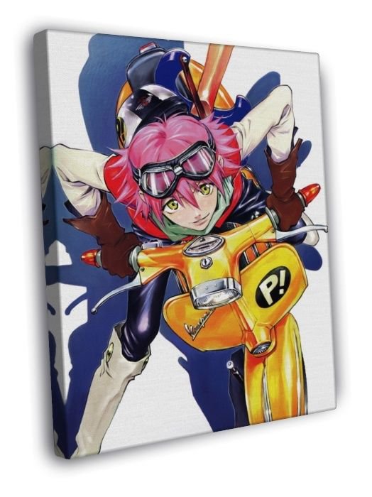 FLCL Haruko Haruhara Anime Manga Art 20x16 inch FRAMED CANVAS WALL PRINT
