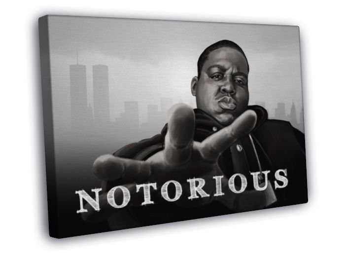 The Notorious BIG Portrait Biggie Smalls Gangsta Rap WALL 20x16 inch ...