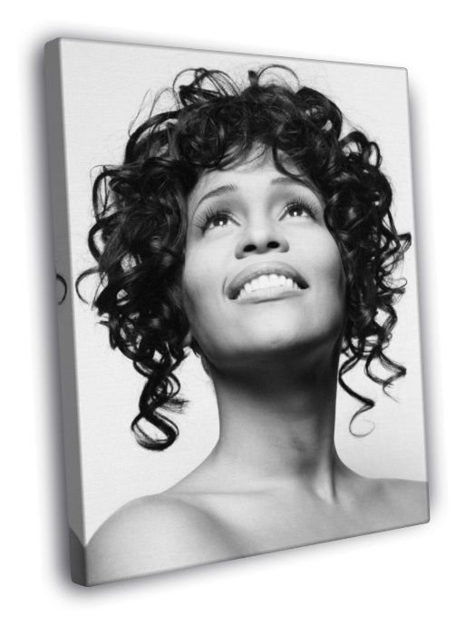 Whitney Houston Cute Portrait Hot Music Singer 20x16 inch FRAMED CANVAS ...