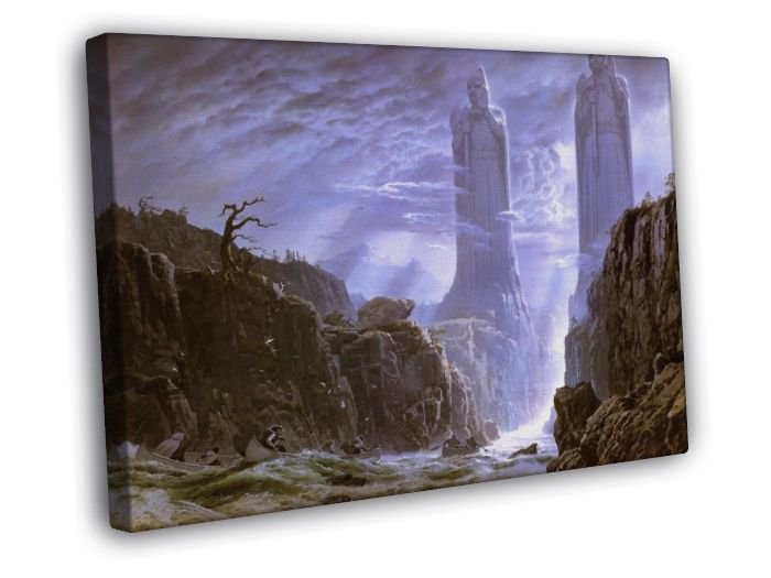 The Gates of Argonath Lord of the Rings Painting Art WALL 20x16 inch ...