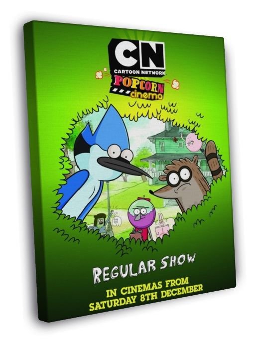 The Regular Show Cartoon TV Series WALL 20x16 inch FRAMED CANVAS PRINT
