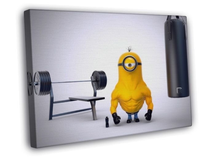 Despicable Me 2 Minion Muscles Bodybuilding Workout WALL 20x16 inch ...