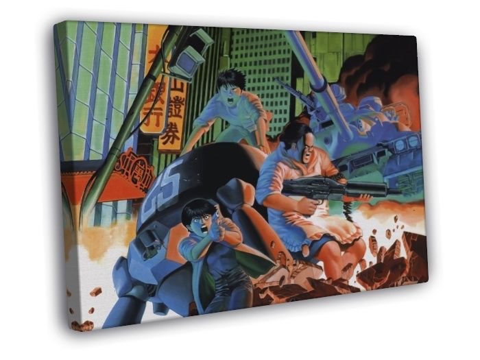Akira Battle Fight Movie Anime Manga Art 20x16 inch FRAMED CANVAS WALL ...