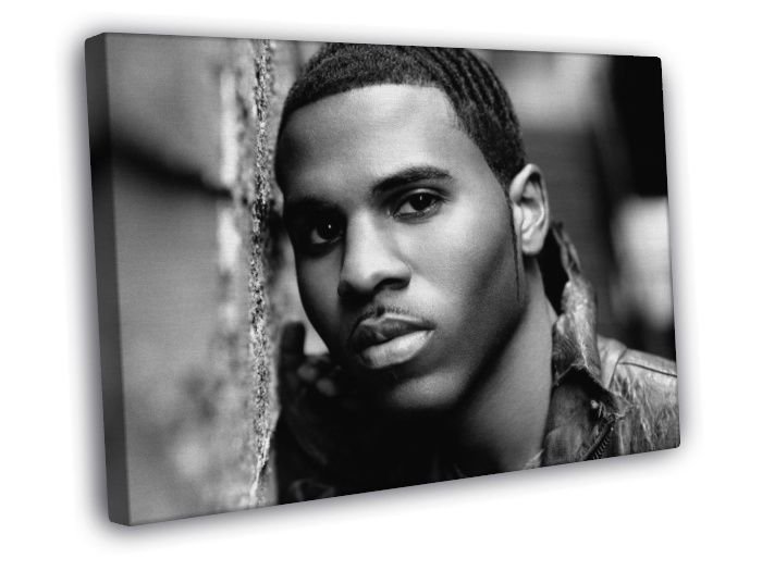 Jason Derulo Unbelievable BW Portrait Handsome Singer 20x16 inch FRAMED ...