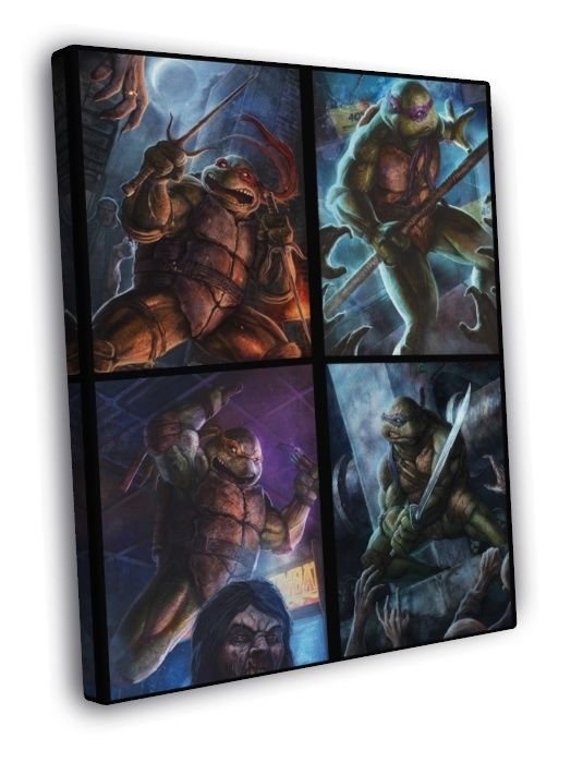 Teenage Mutant Ninja Turtles TMNT Angry Dark 20x16 inch FRAMED CANVAS ...