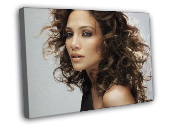 Jennifer Lopez Portrait Pop Music Singer 20x16 inch FRAMED CANVAS WALL ...