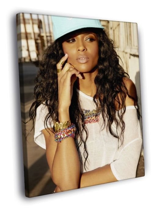 Ciara Beautiful R&B Pop Music Singer Rare 20x16 inch FRAMED CANVAS WALL ...