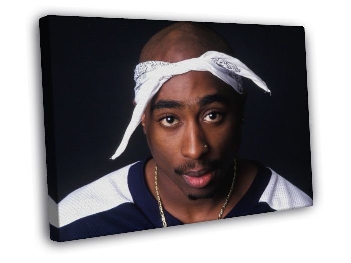 2Pac Portrait Face Tupac Amaru Shakur Tattoos Rapper WALL 20x16 inch ...